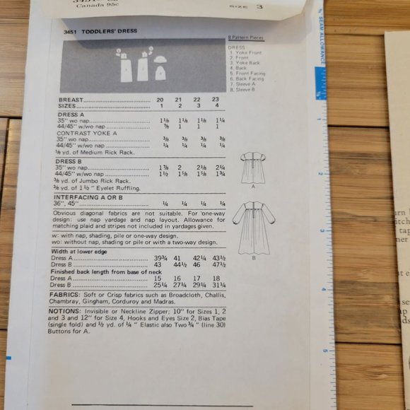 butterwick | Other | Vintage Butterwick Dress Pattern 345 | Poshmark